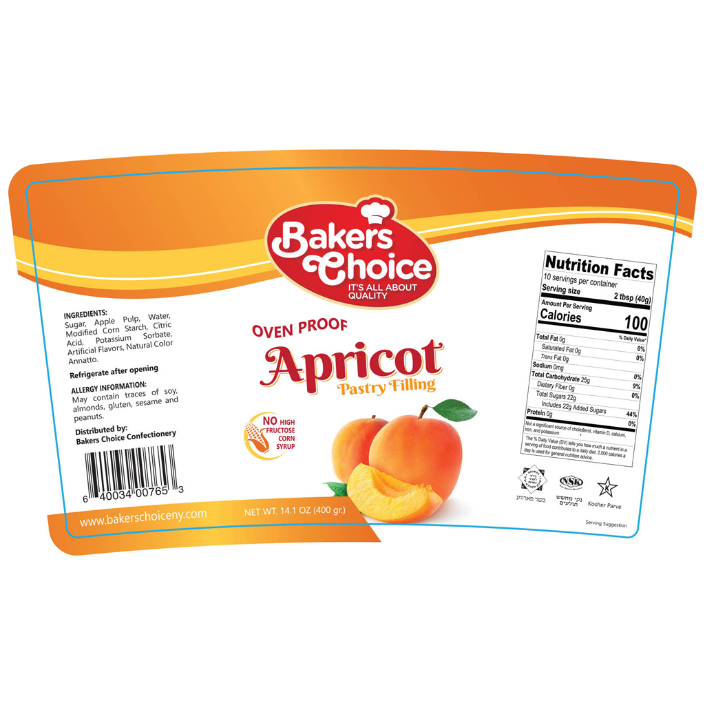 Apricot Pastry Filling | Bakers Choice - Premium Kosher Baking Ingredients