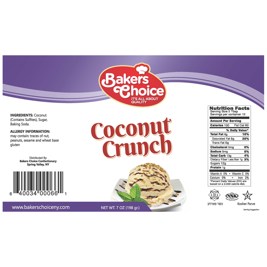 Coconut Crunch | Bakers Choice - Premium Kosher Baking Ingredients