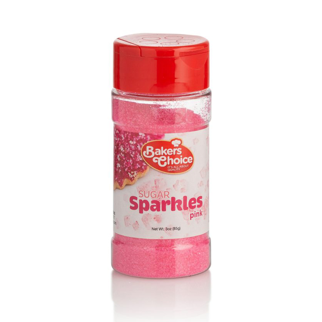 Pink Sugar Sparkles | Bakers Choice - Premium Kosher Baking Ingredients